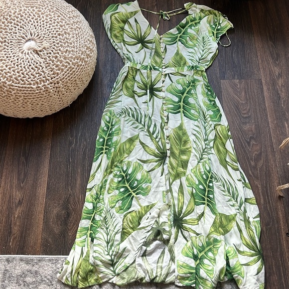 MC2 Saint Barth | Dresses | Mc2 Saint Barth Tropical Leaf Maxi Dress ...